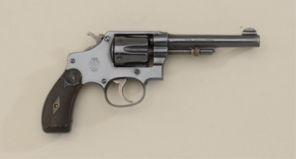 Smith & Wesson .32 Hand Ejector DA revolver, .32 long cal., 4-1/4 ...