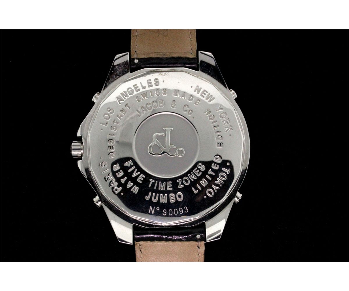 WATCH: "Jumbo" Jacob and Co Five Time Zone "The World is Yours" wristwatch