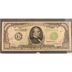 CURRENCY: 1934 U.S. 1000 dollar Federal Reserve Note