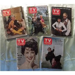 5 - 1960's & '70's TV Guide Magazines