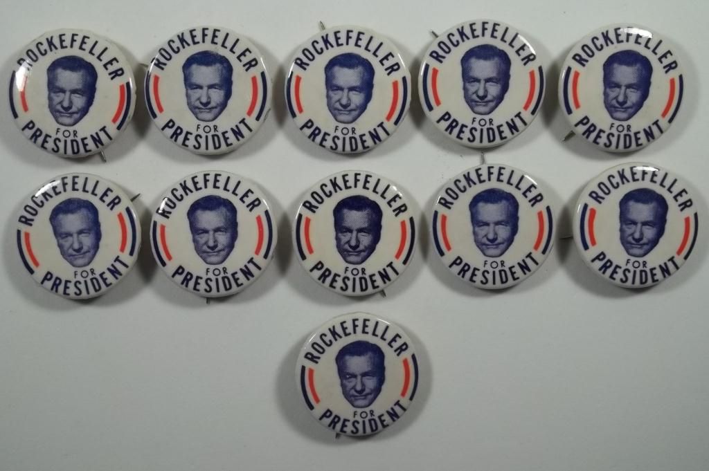 11 1960's Nelson Rockefeller For President Pins