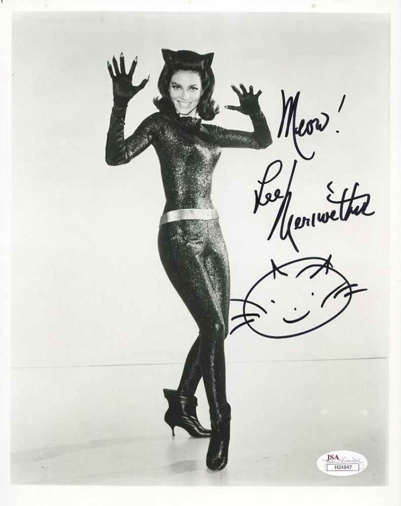 Lee Meriwether Signed "Catwoman" 8x10 Photo: Inscribed "Meow!" (JSA COA)