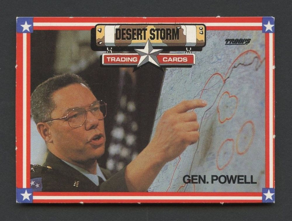 Gen. Colin Powell Signed Desert Storm Trading Card (JSA COA)