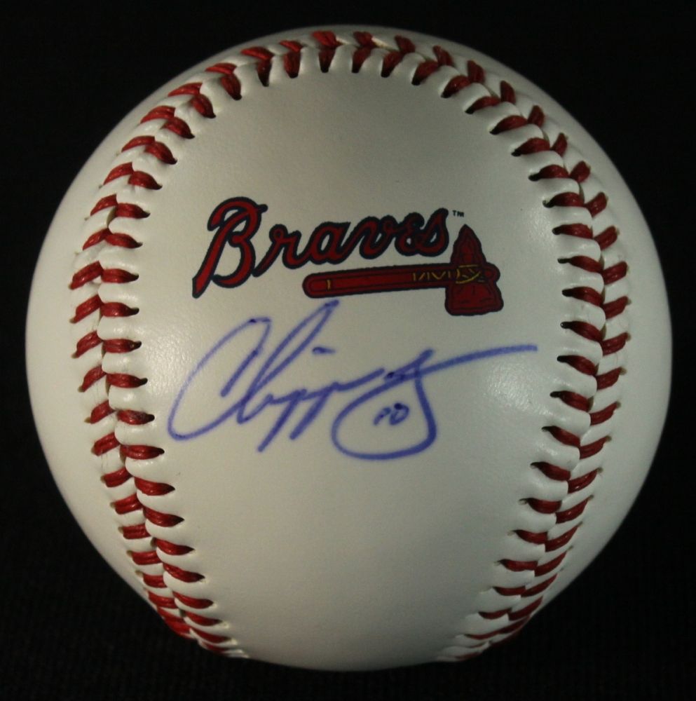 Chipper Jones Signed Braves Logo Baseball (GA COA)