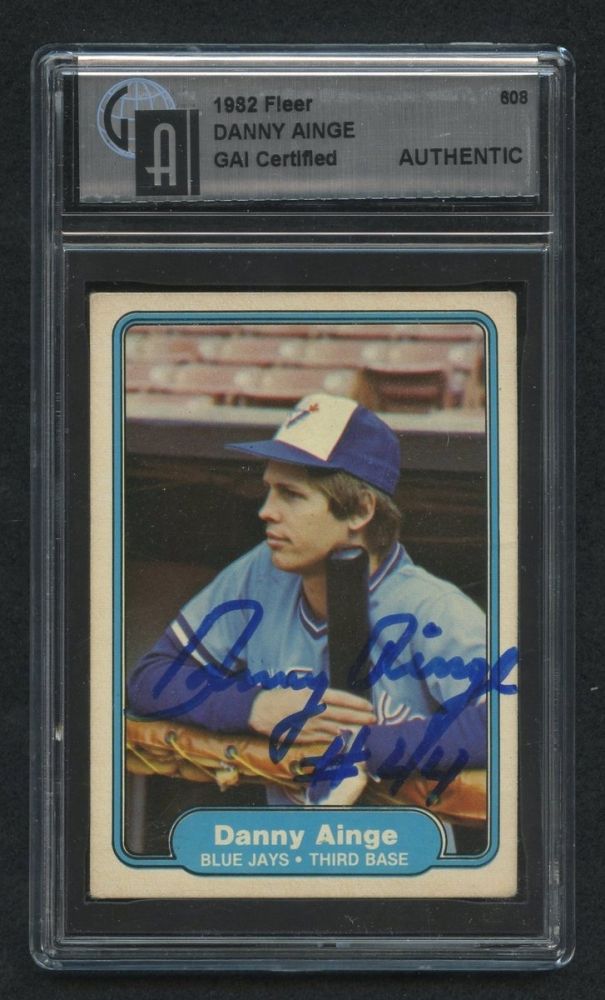 Danny Ainge Signed Baseball Card (GAI Encapsulated)