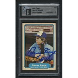 Danny Ainge Signed Baseball Card (GAI Encapsulated)