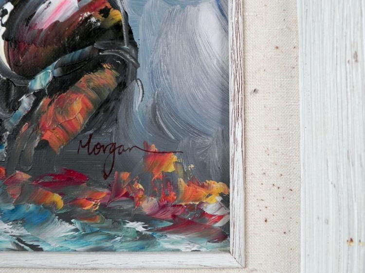 Morgan Original Painting Clown Musician -Framed