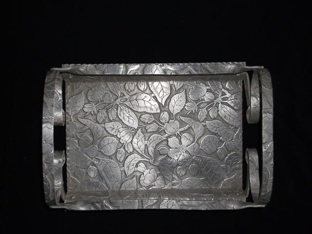 Keystoneware paisley aluminum serving tray # 401 measures 12x9x4 inch tall