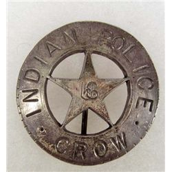 OLD WEST US CROW INDIAN POLICE COWBOY ERA LAW BADGE