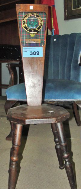 Antique solid oak scottish chair