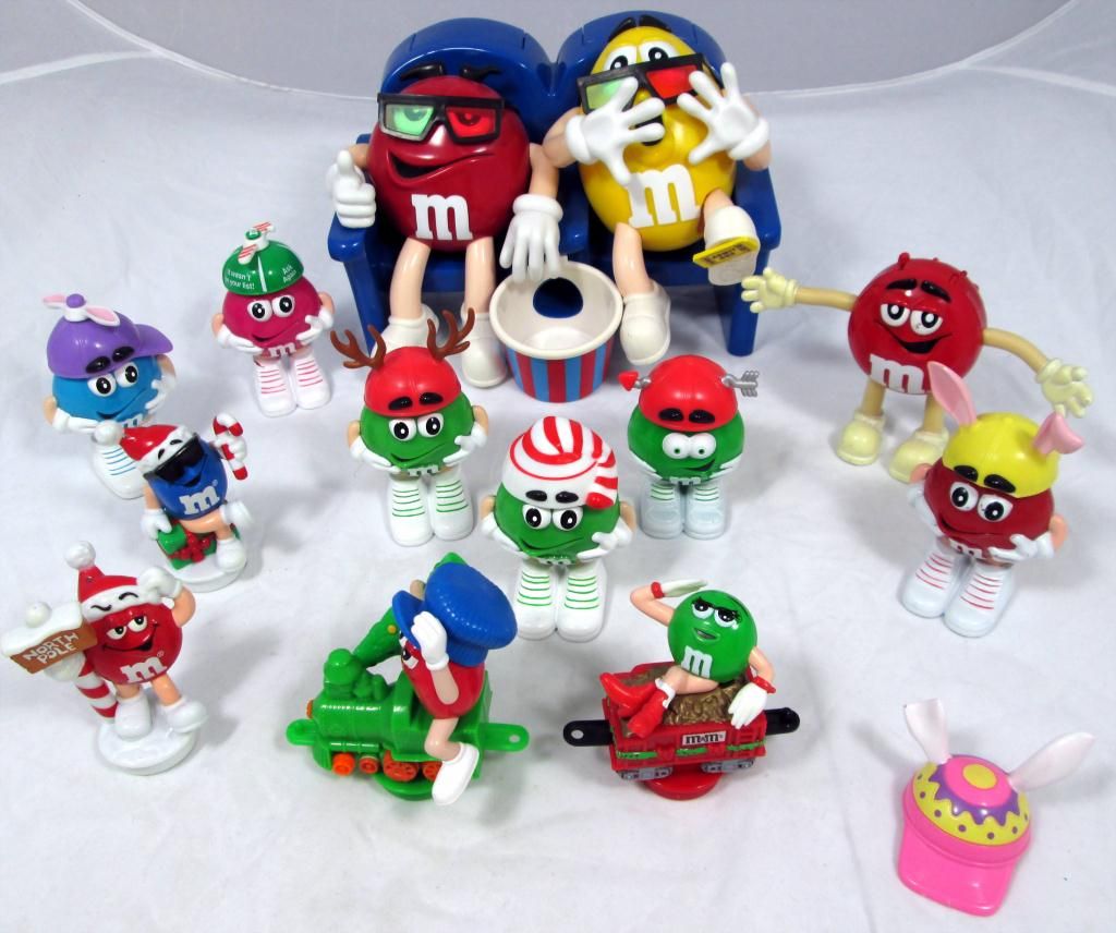 M&M Dispenser And Collectible Figures