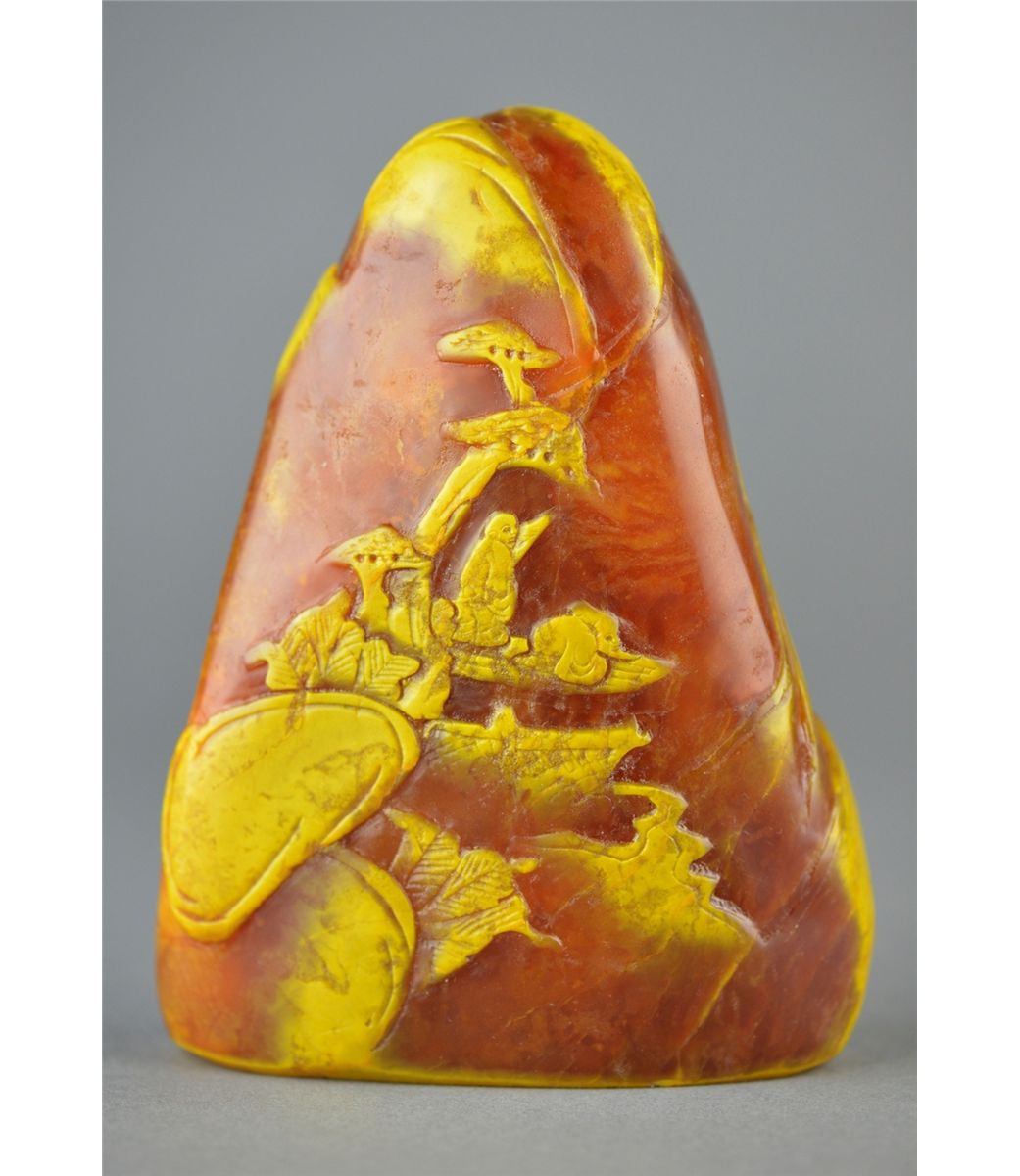 Chinese Carved Tianhuang Stone Pebble Boulder