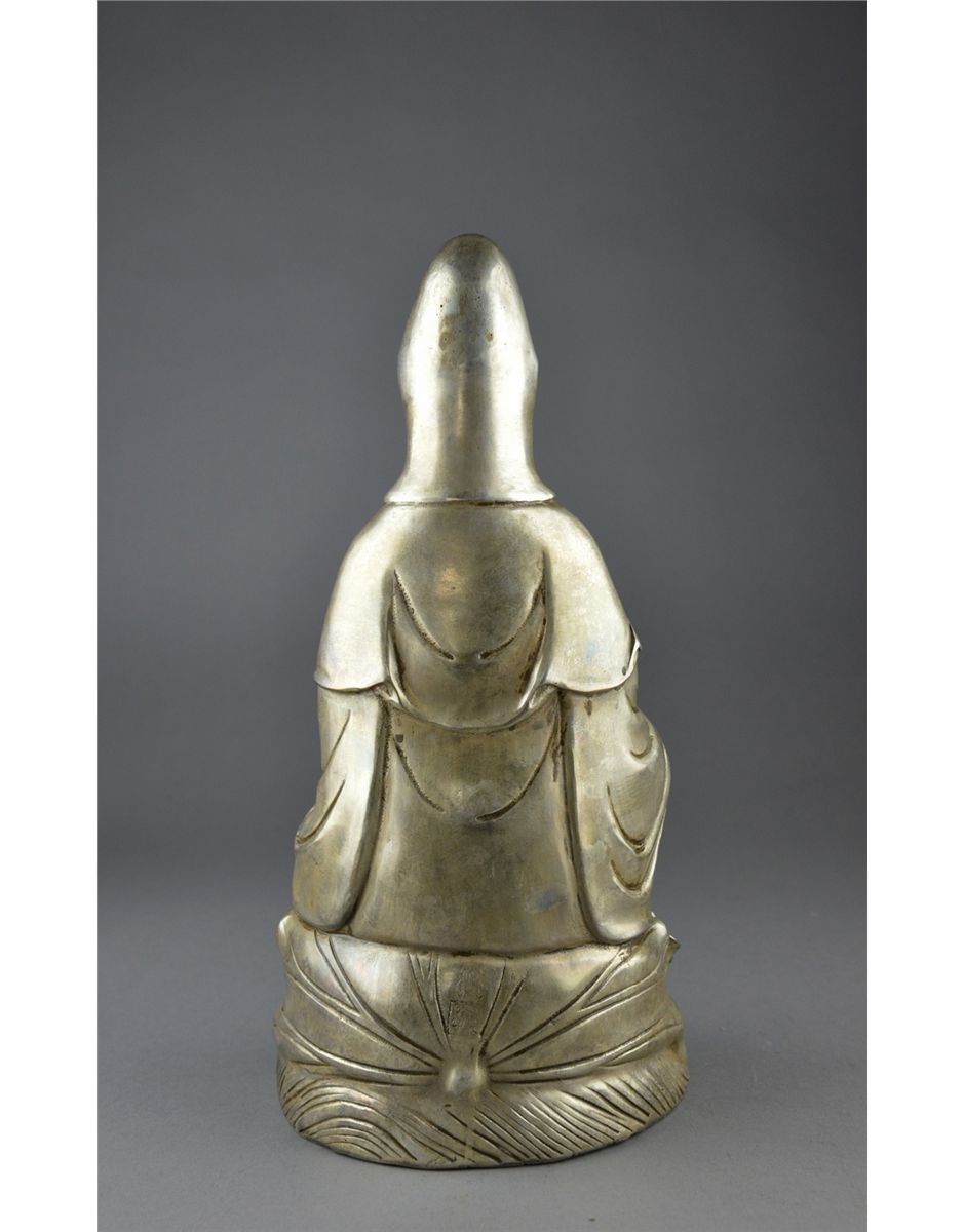 Antique Chinese Silver Figure of Guanyin