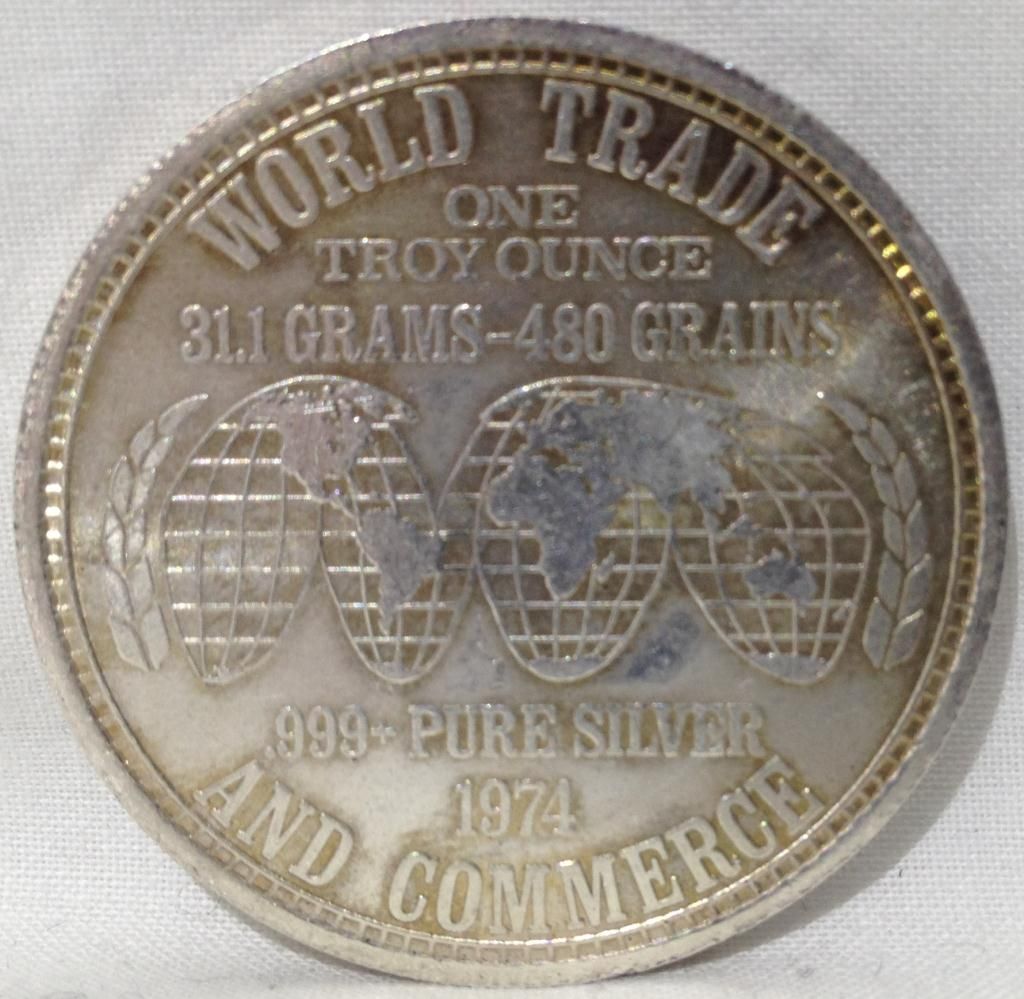 1974 Silver United States World Trade Coin