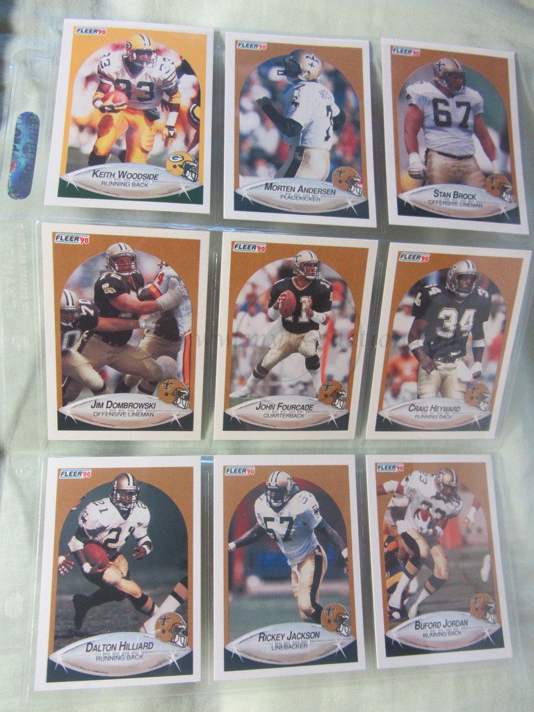 9 NFL Collector Football Cards