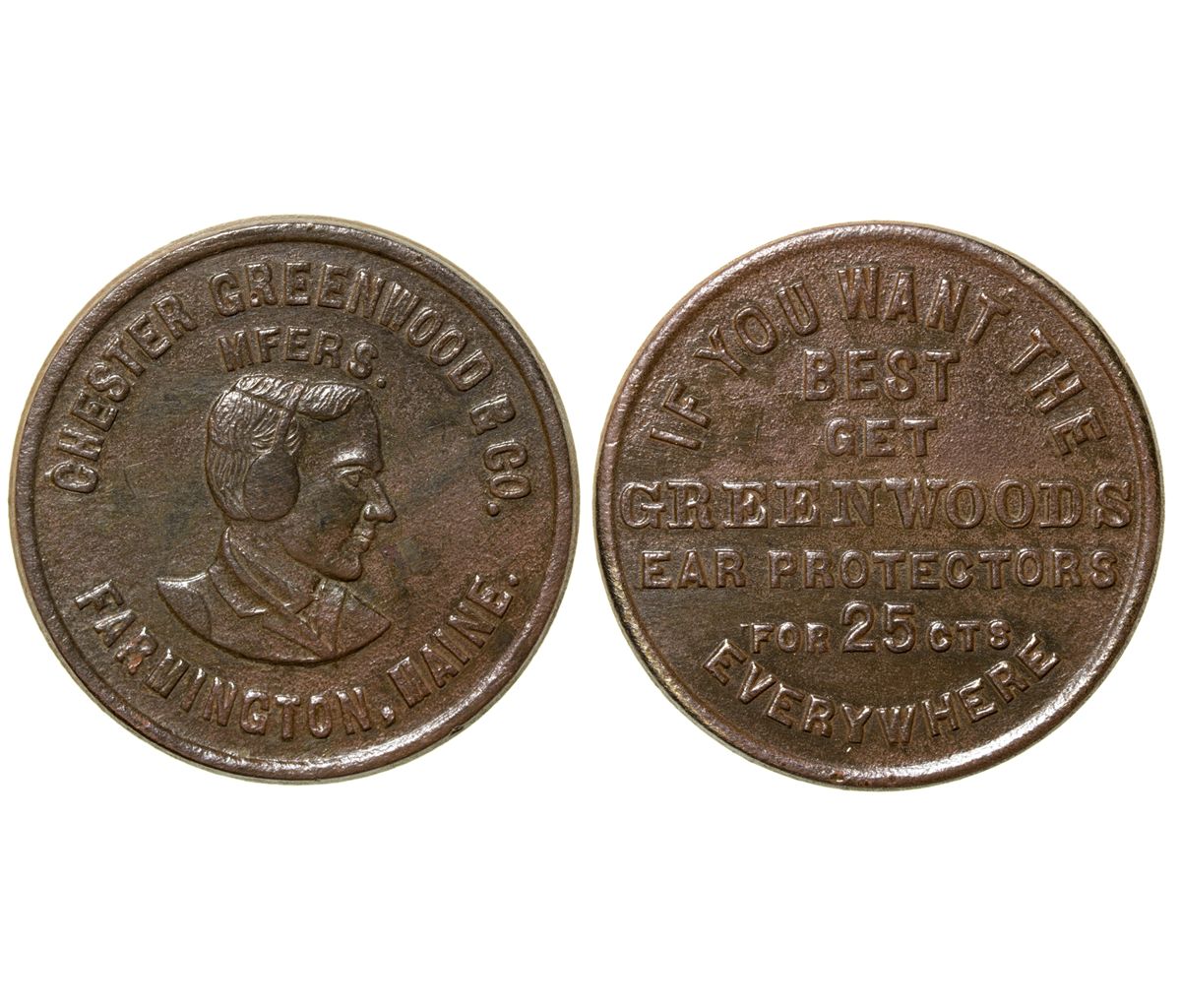 Chester Greenwood & Co. Token ME - Farmington,Franklin County
