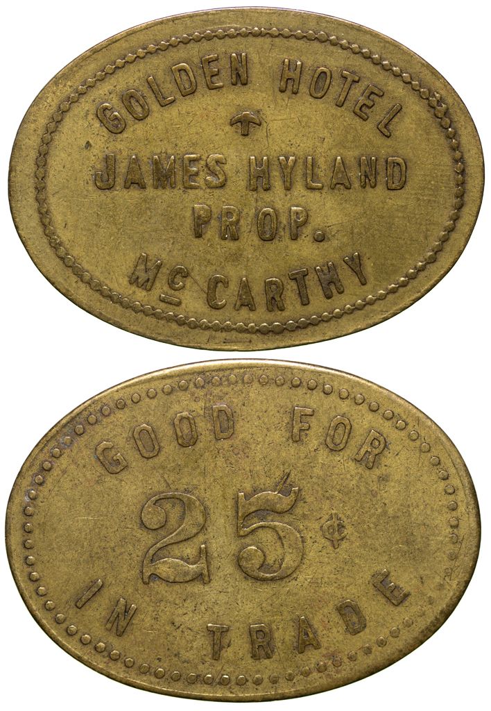 Golden Hotel Token AK - McCarthy,1917-1918 - Tokens