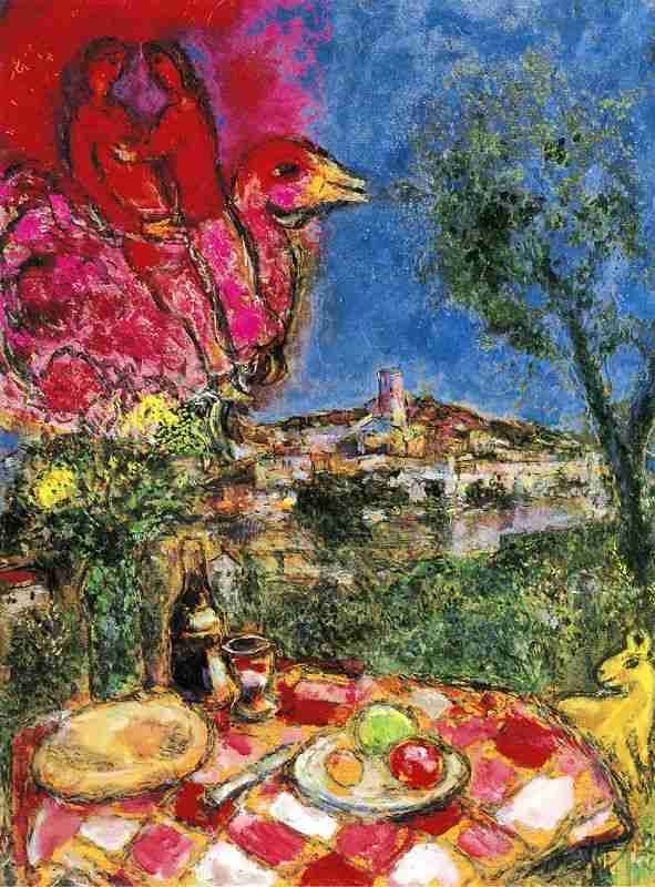 Marc Chagall "Lovers Over The City"