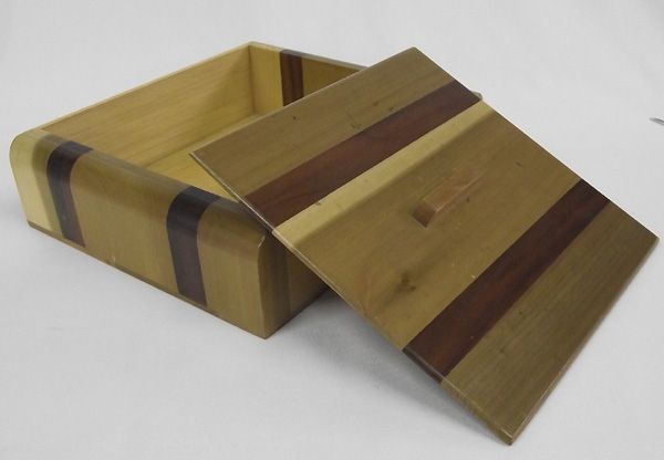 Laminated Wood Box With Lid