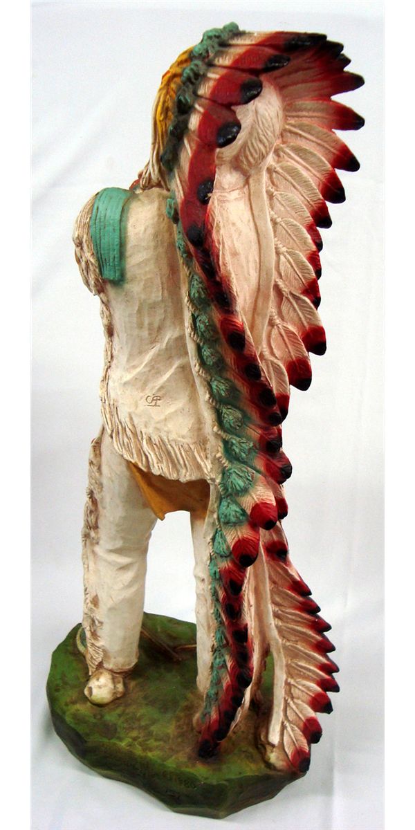 1980 Full Body Chalk Chief Statue
