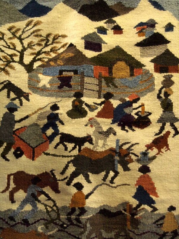 Lesotho, Africa Woven Wool Wall Tapestry