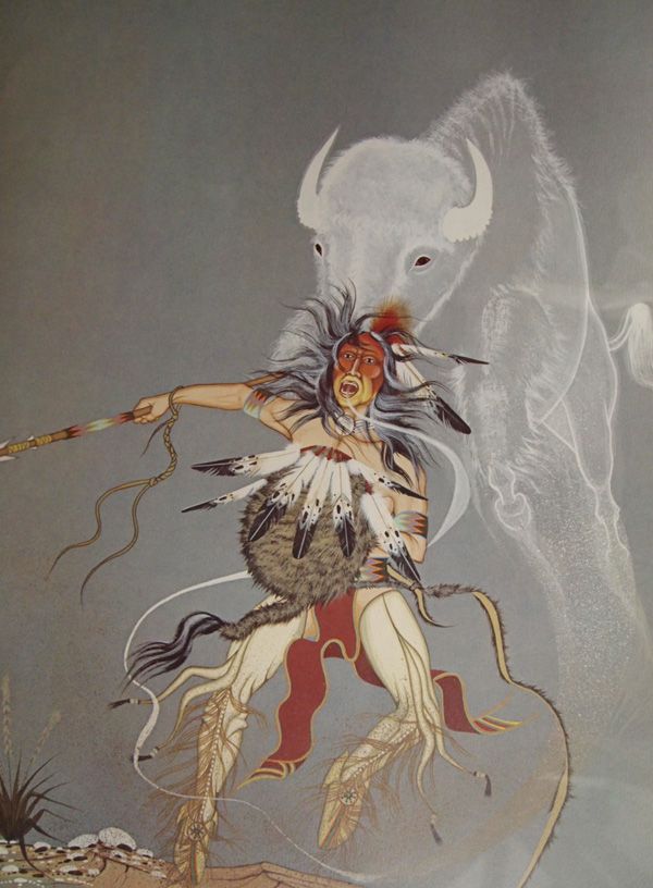 Framed Comanche Theme Print-Lee Doc Tate Nevaquaya