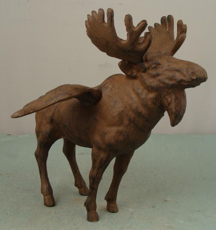 Flying Moose Unusual Cast Iron Winged Figure