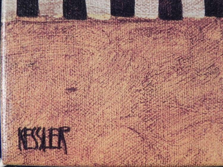 Cat With Purple Ball Daniel Kessler Print Canvas Art