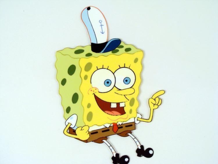 Original Animation Cel Art SpongeBob Classic Outfit