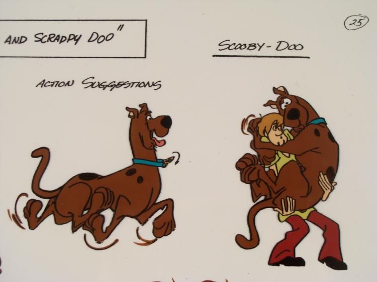 Scooby Doo Action Poses Originl Model Cel Animation Art
