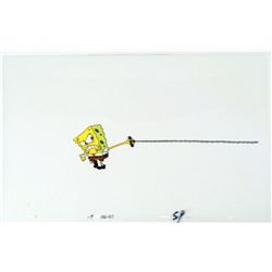 Animation Original Pulling On Cel SpongeBob Art Rope