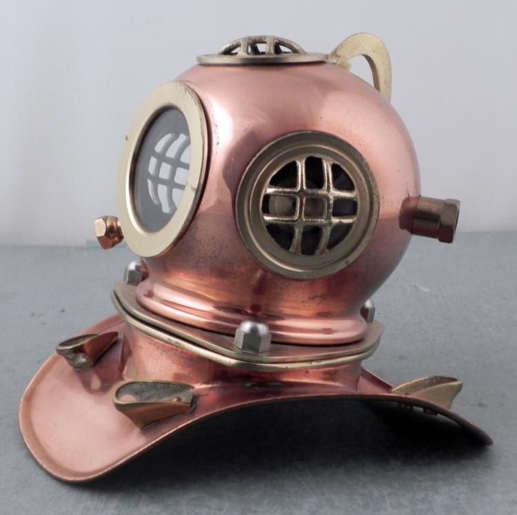 Antique Brass Replica Divers Suit Mask Helmet