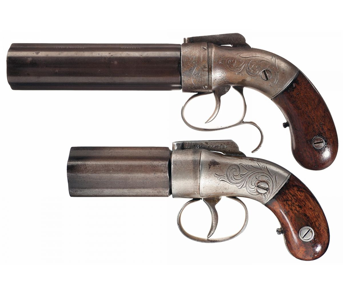 Collector's Lot of Two Allen & Thurber Pepperbox Pistols