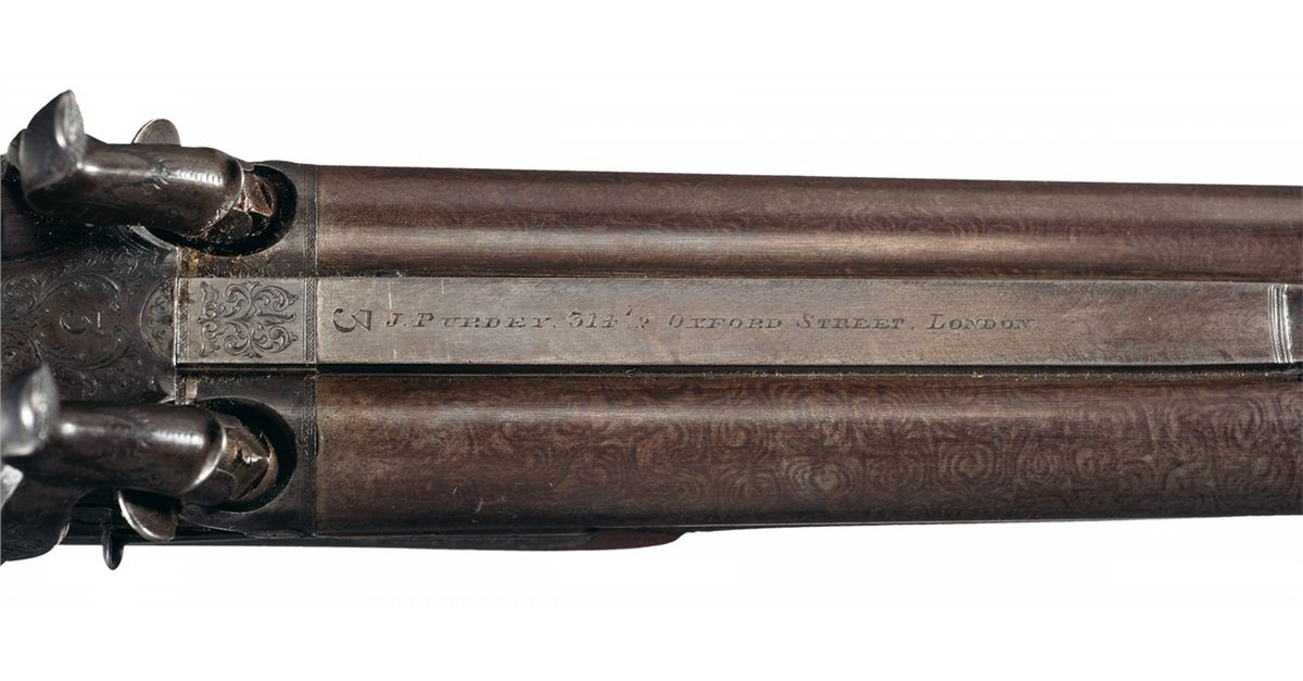 Purdey Smooth Bore Side by Side Double Percussion Rifle with Factory Letter
