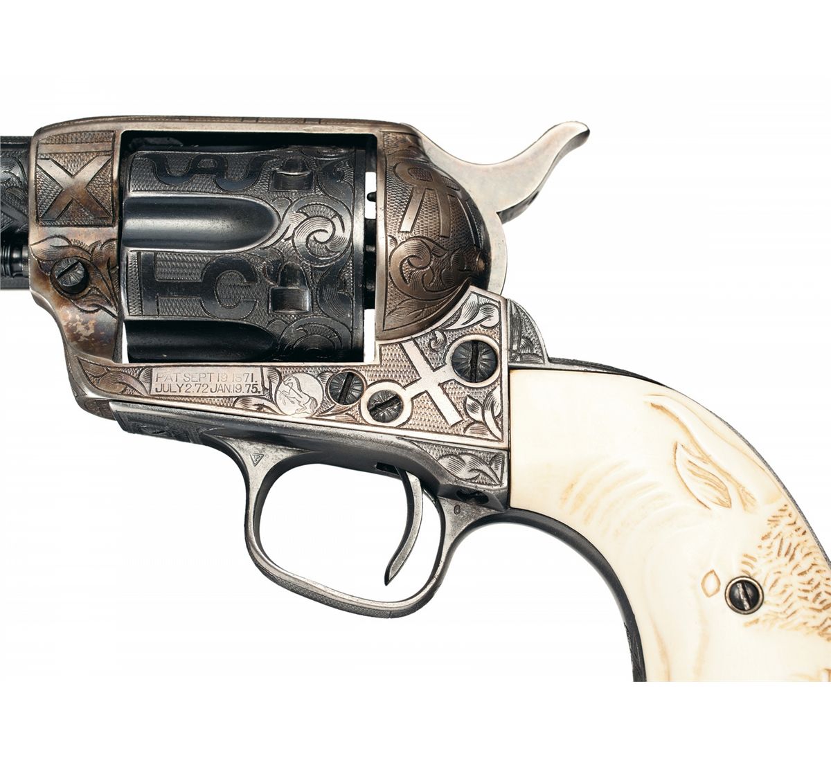 Cattle Brand Cole Agee Engraved Pre-War Colt Single Action Army ...