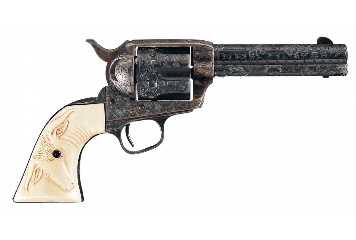 Cattle Brand Cole Agee Engraved Pre-War Colt Single Action Army ...