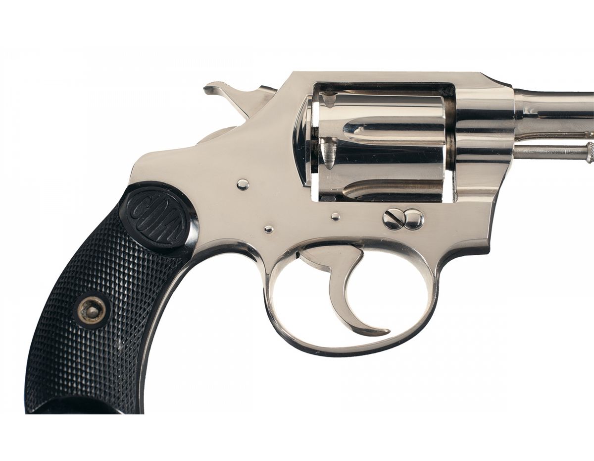 Exceptionally Scarce Nickel Colt Police Positive 32 Double Action ...