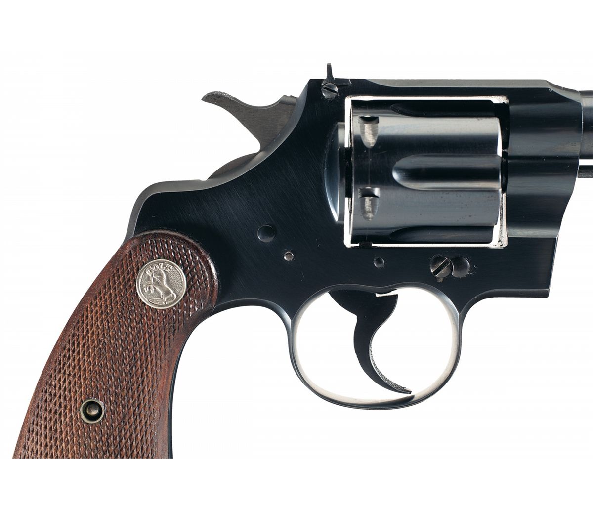 Excellent Colt 2nd Issue Officers Model Heavy Barrel Target Revolver ...