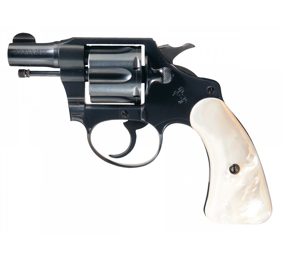 Excellent Colt Bankers Special Double Action Revolver with Pearl Grips