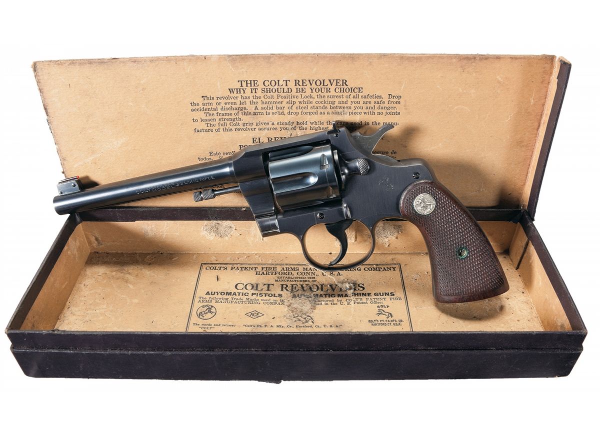 Exceptional Colt Officers Model Target Double Action Revolver with ...