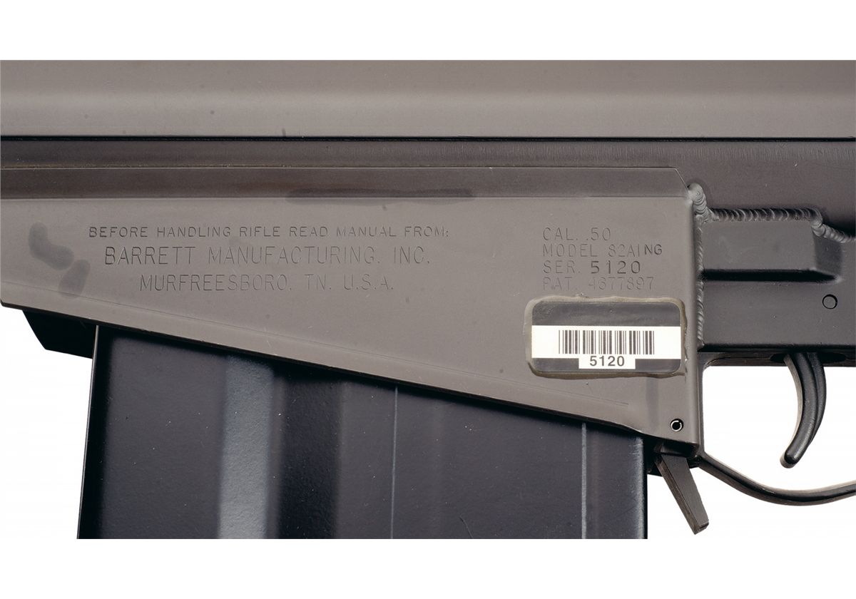 Desirable Barrett M82A1 50 Caliber Semi-Automatic Rifle with Scope and Case