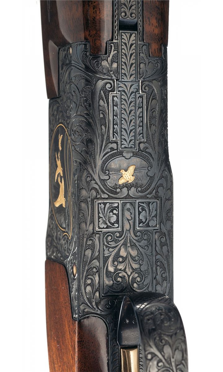Outstanding Engraved Gold Inlayed Browning Midas Grade Superposed Skeet ...