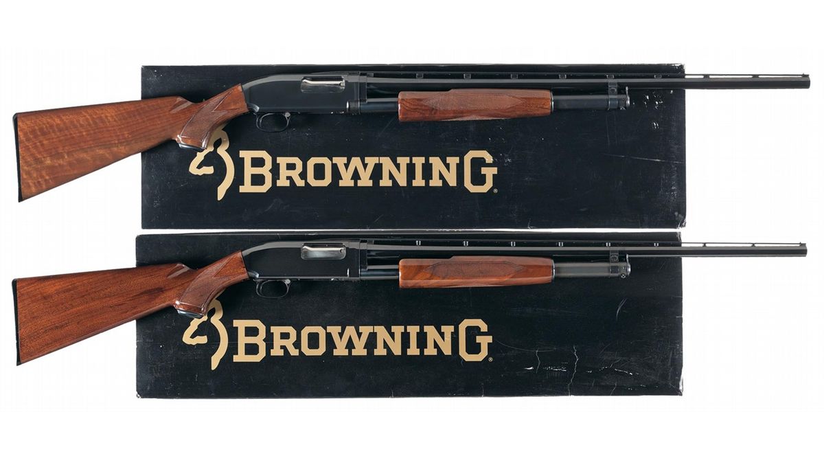 Collectors Lot of Two Boxed Browning Model 12 Small Gauge Slide Action ...