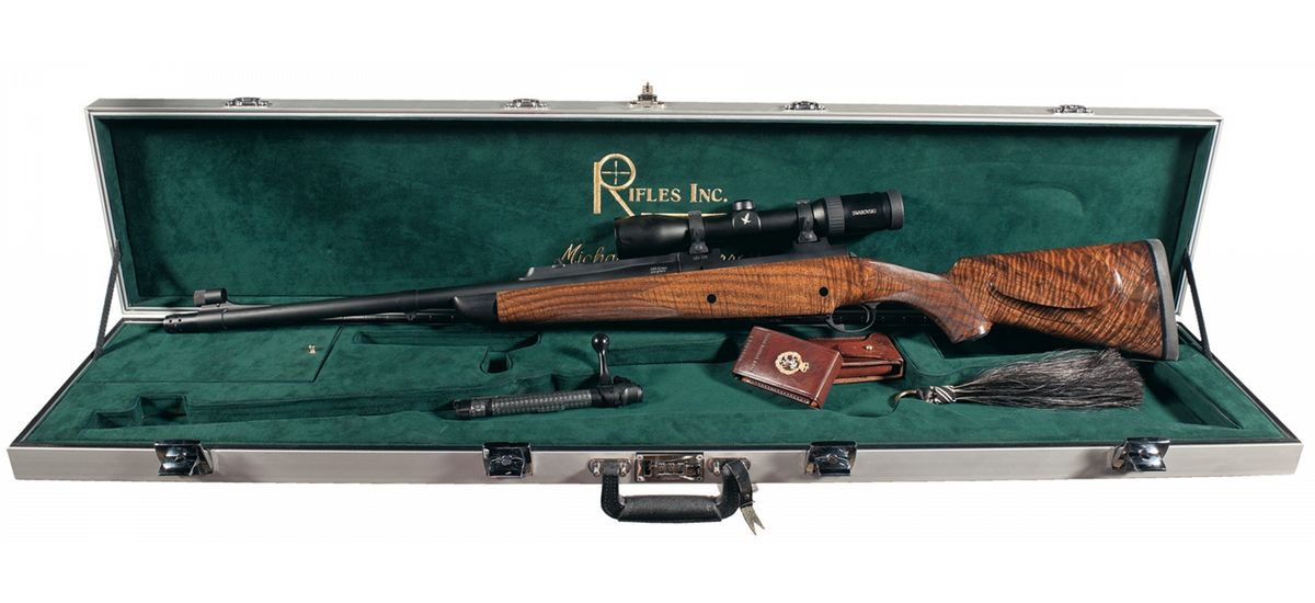 Rifles Inc. Custom Safari Bolt Action Rifle in 505 Gibbs with Swarovski ...