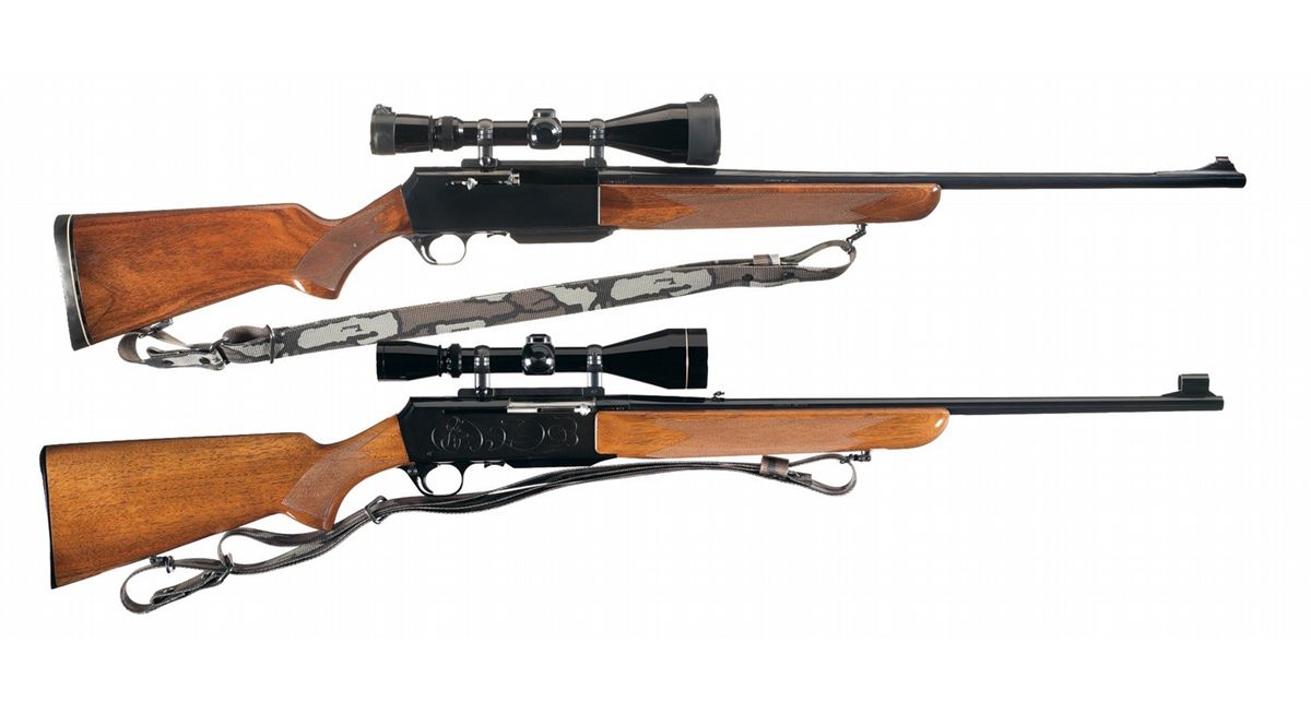 Collector's Lot of Two Browning BAR Semi-Automatic Rifles with Leupold ...