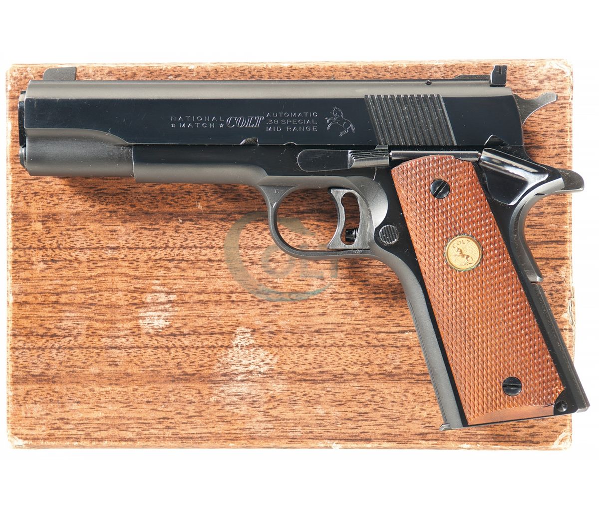 Excellent Colt National Match 38 Mid-Range Semi-Automatic Pistol with Box