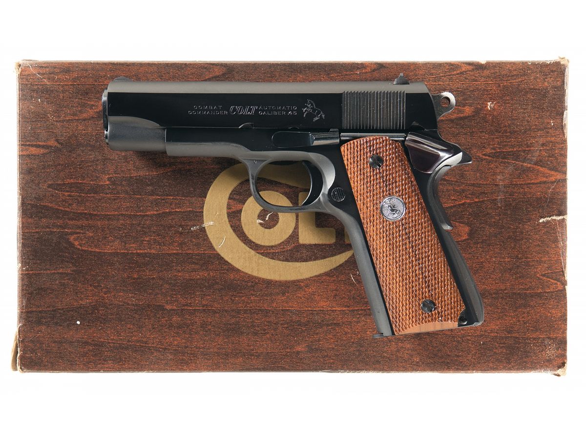 Excellent Colt Combat Commander Series 70 Semi-Automatic Pistol with Box