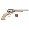 Miniature Nickel Plated Colt Single Action Army Revolver with Carved ...