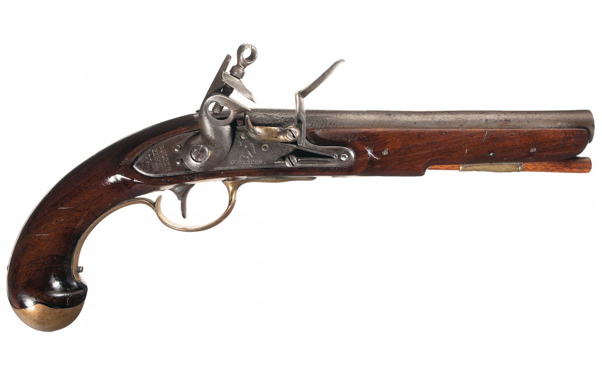 Scarce U.S. Simeon North Model 1811 Martial Flintlock Pistol