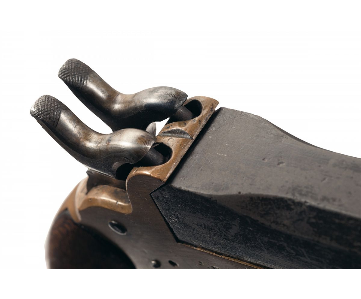 Rare Lindsay Two Shot Martial Size Pistol